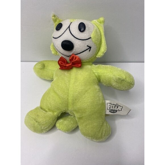 Toys | 204 Felix The Cat Plush 7 Toy Factory Neon Yellow Green Color ...